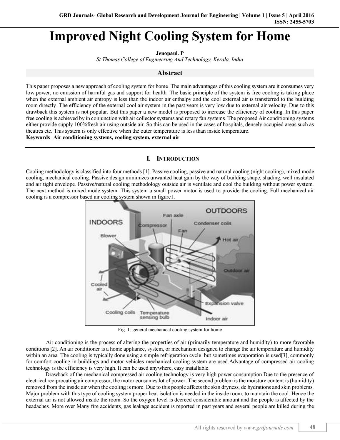 Improved Night Cooling System for Home by GRD Journals - Issuu