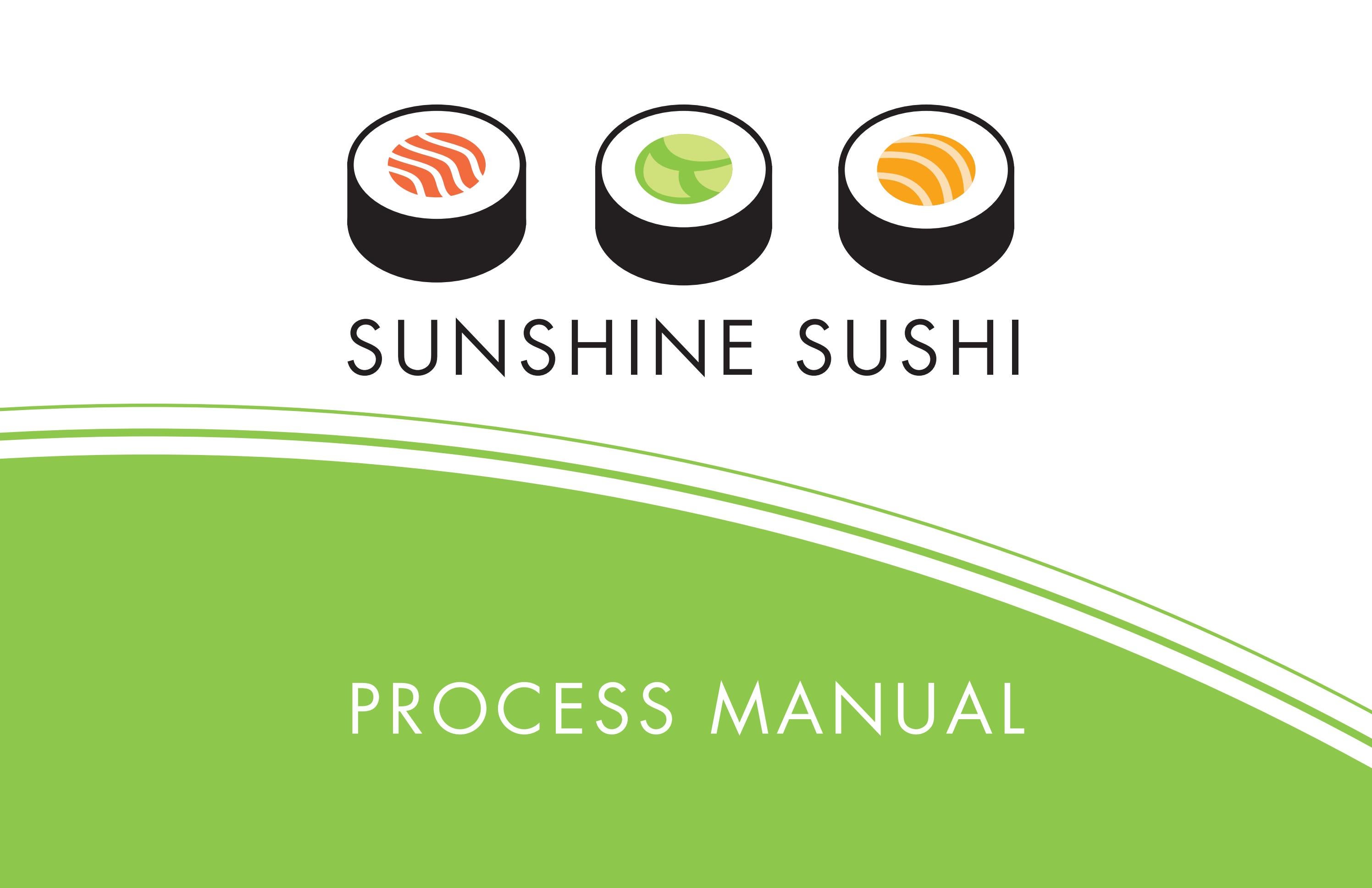 Sunshine Sushi Process Manual by Hannah Kirsch - Issuu