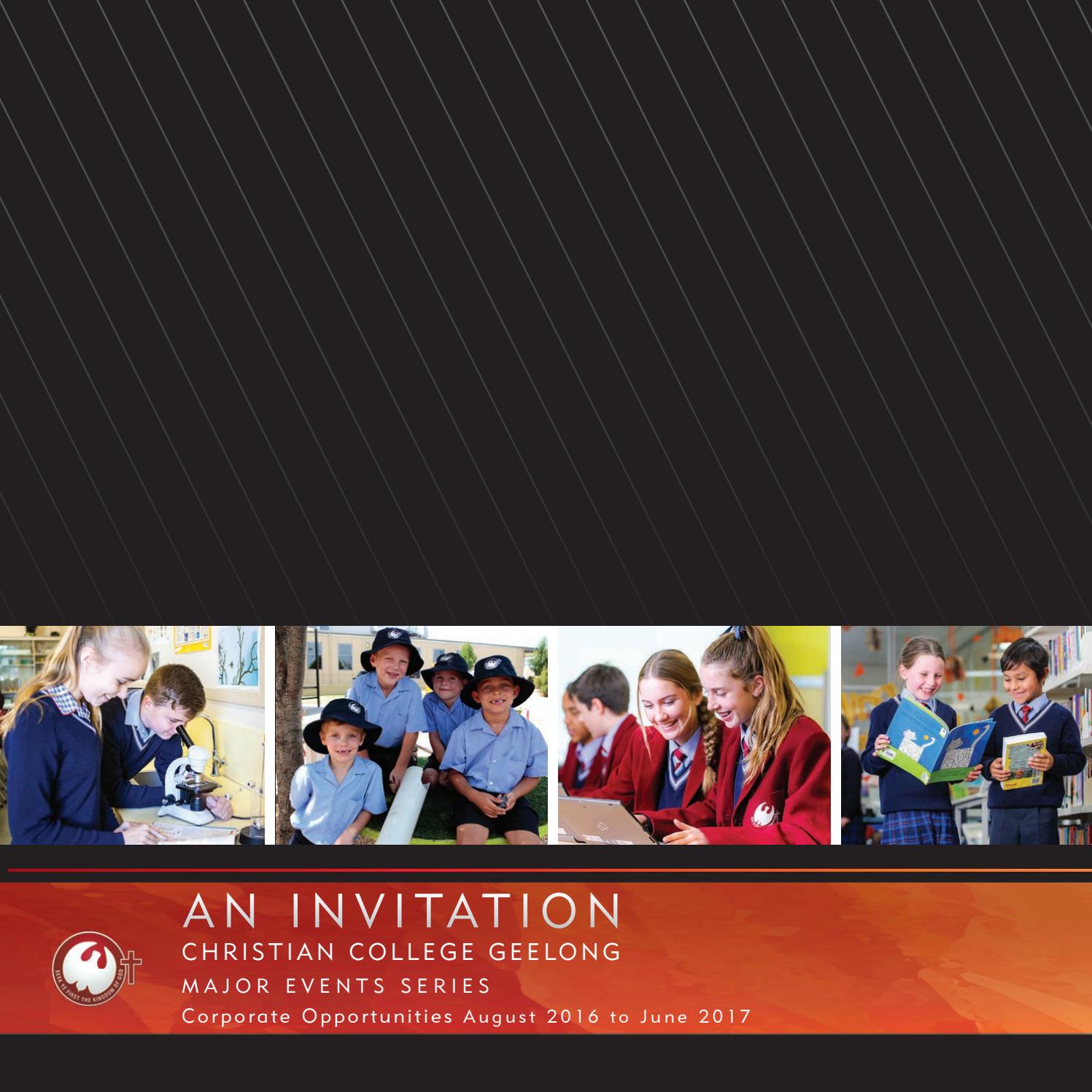Sponsorship booklet by Christian College Geelong - Issuu