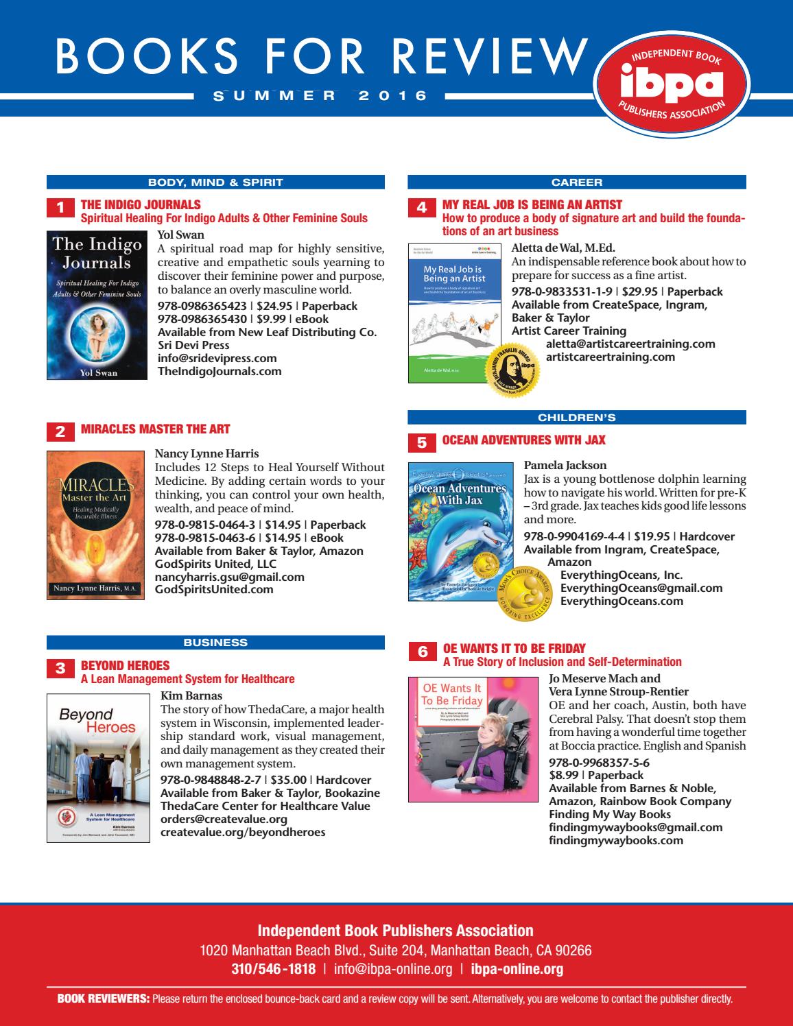 Books for Review (2016 Q2) by IBPA - Issuu