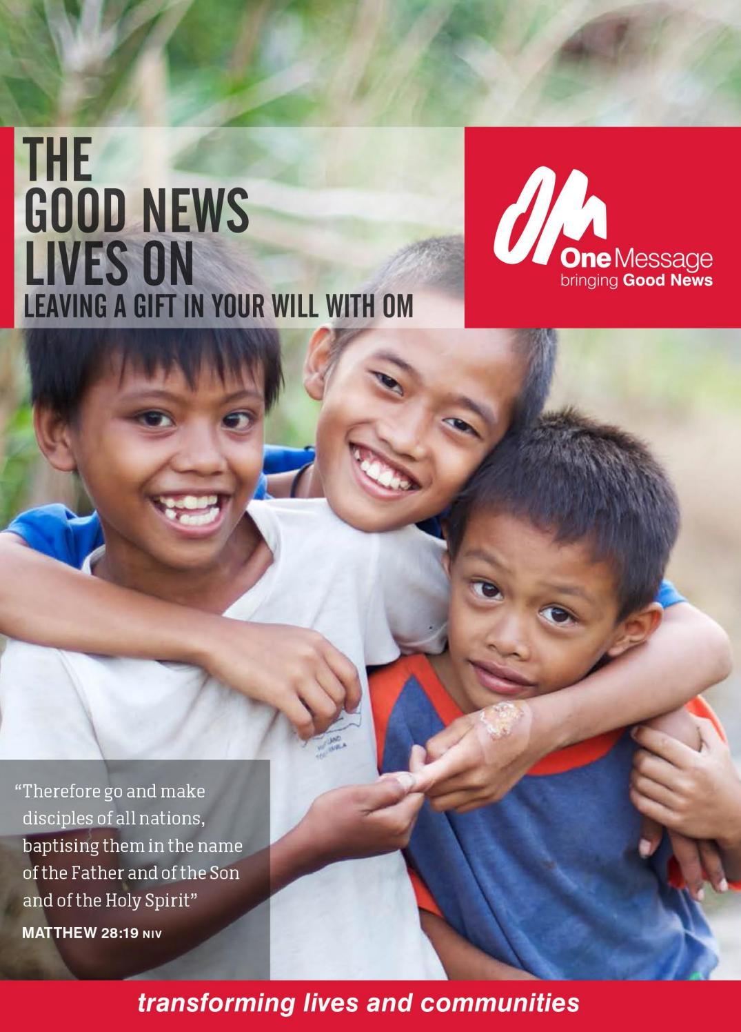 Leaving a gift to OM in your will by Operation Mobilisation - Issuu