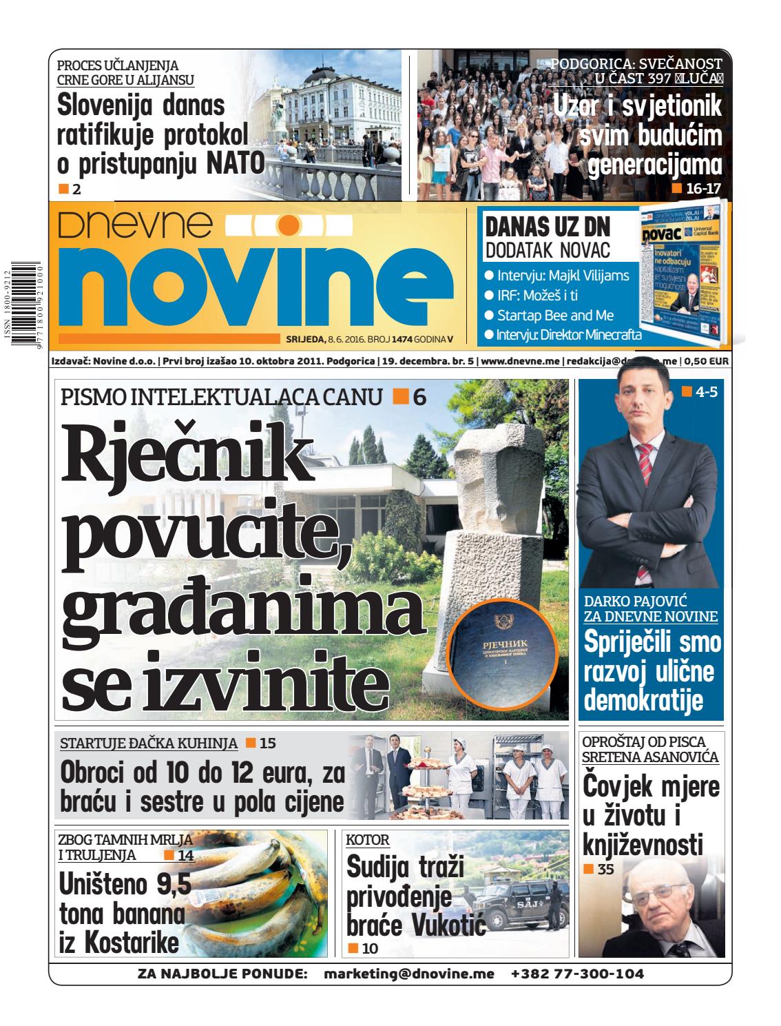 Dnevne novine 8. jun 2016. by Dnevne Novine - Issuu