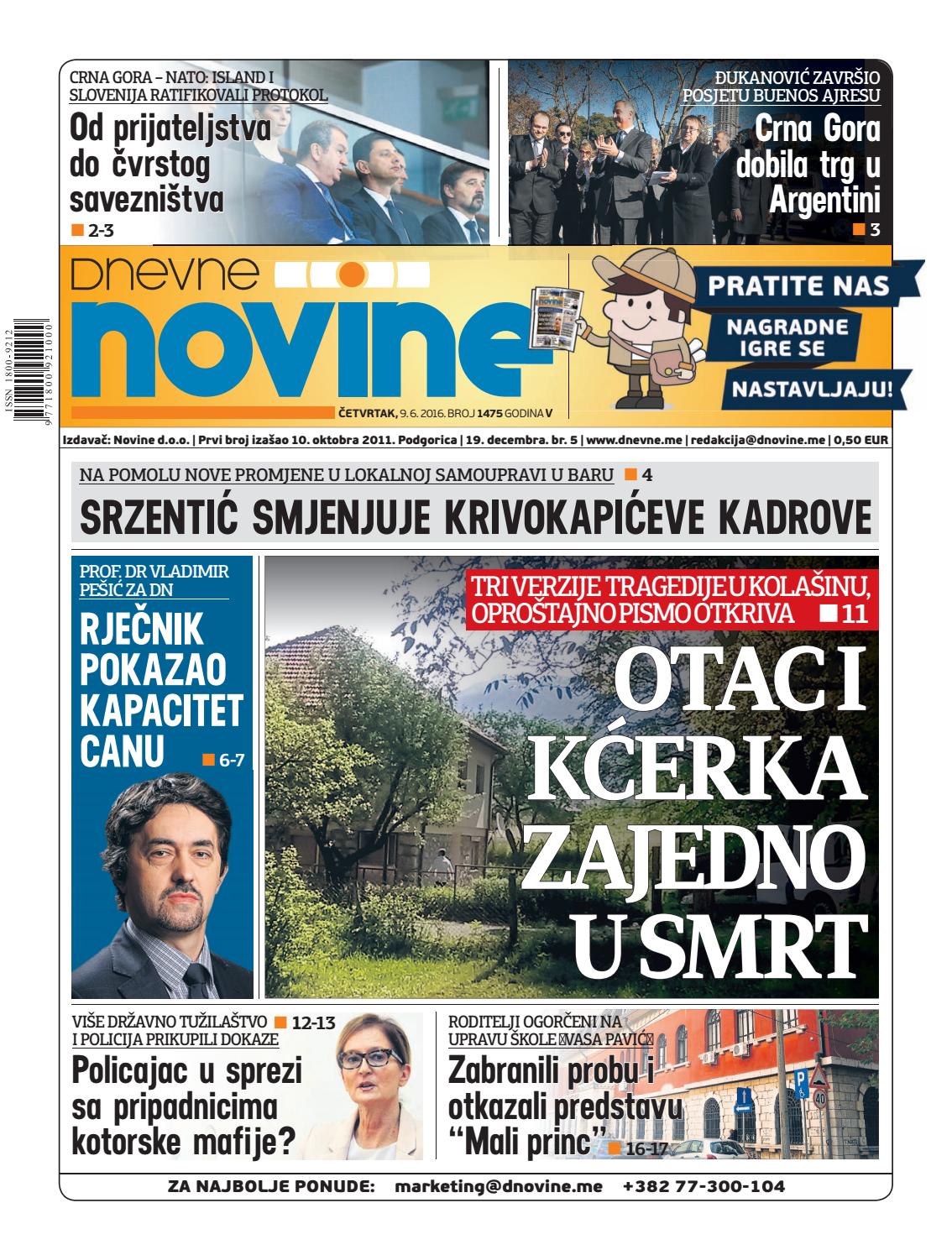 Dnevne novine 9. jun 2016. by Dnevne Novine - Issuu