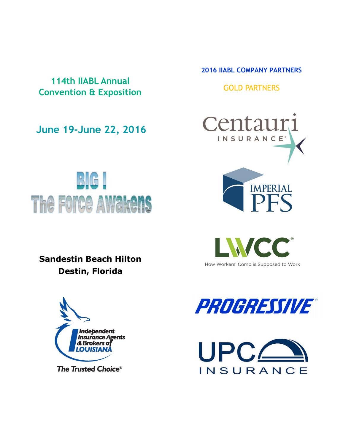 2016 IIABL Convention Program by Independent Insurance Agents & Brokers ...