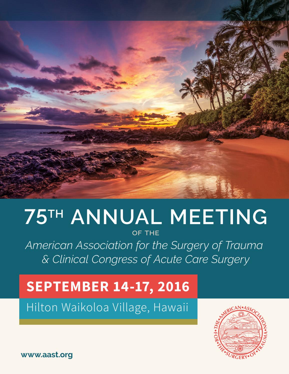 AAST 2016 preliminary program final by The American Association for the ...