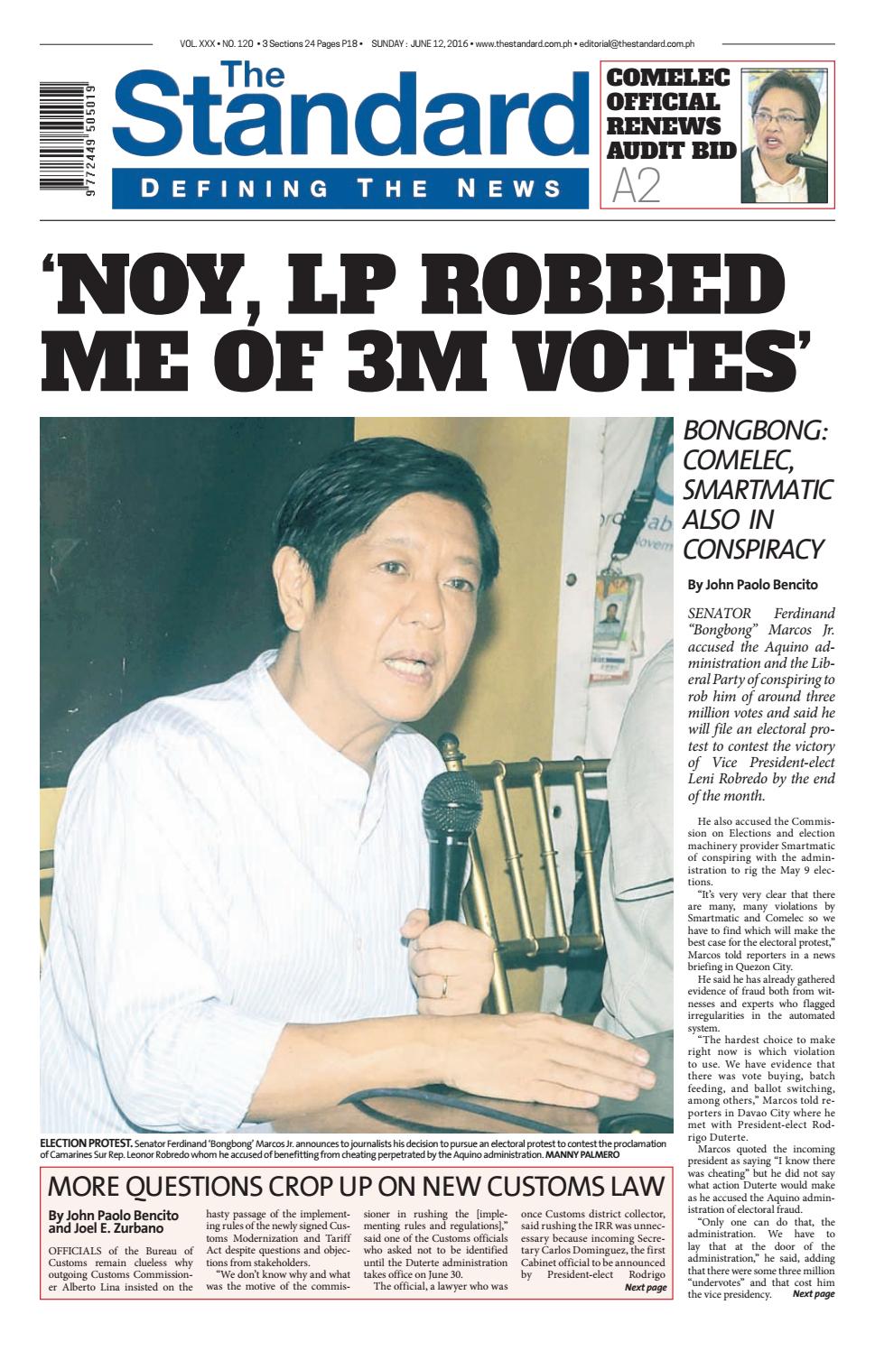 The Standard - 2016 June 12 - Sunday by Manila Standard - Issuu