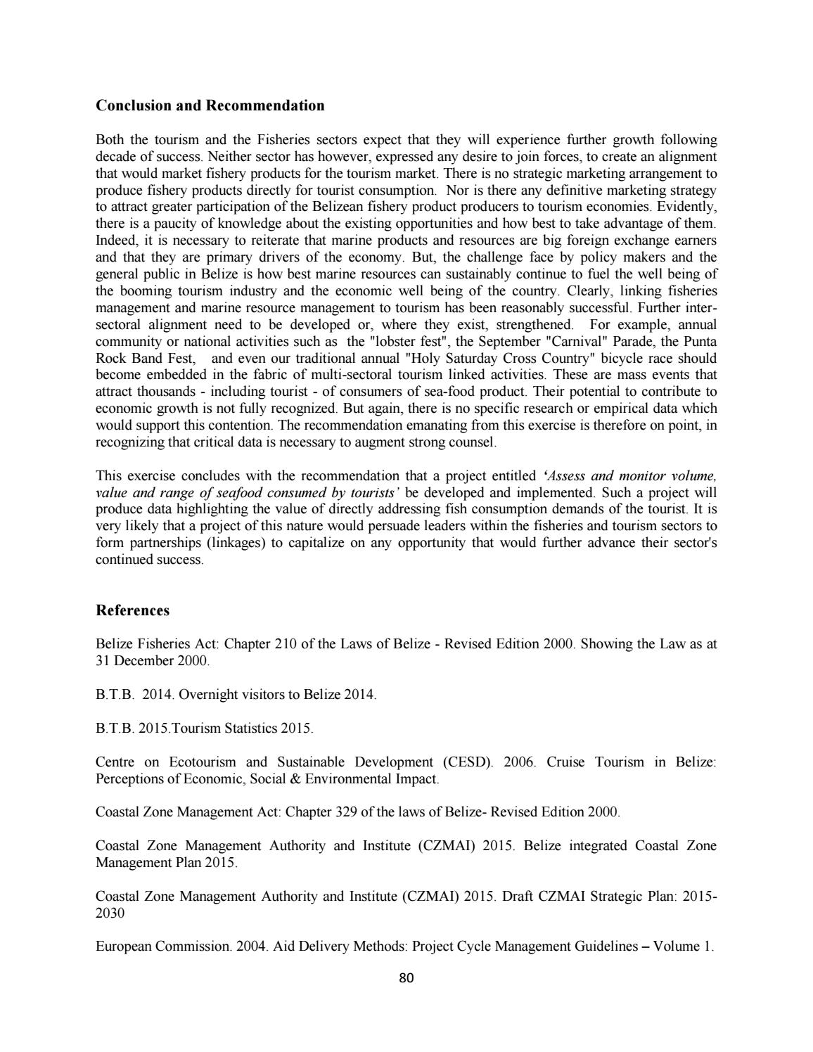 Caribbean Case Studies on Tourism and Fisheries by Caribbean Regional ...