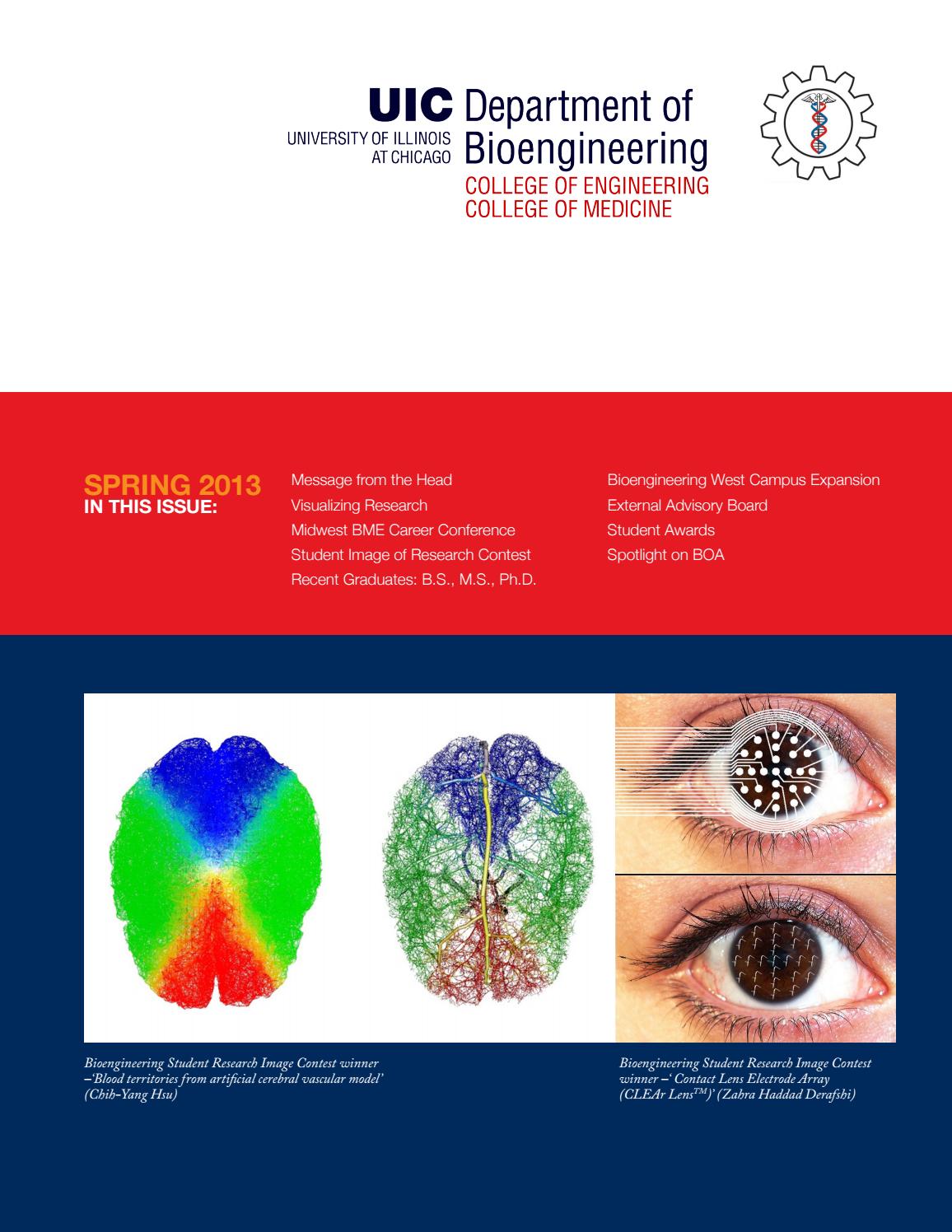 UIC Bioengineering Spring 2013 Newsletter by UIC College of Engineering ...