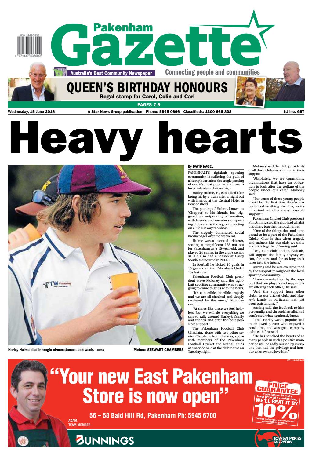 Pakenham Gazette - 15th June 2016 by Star News Group - Issuu