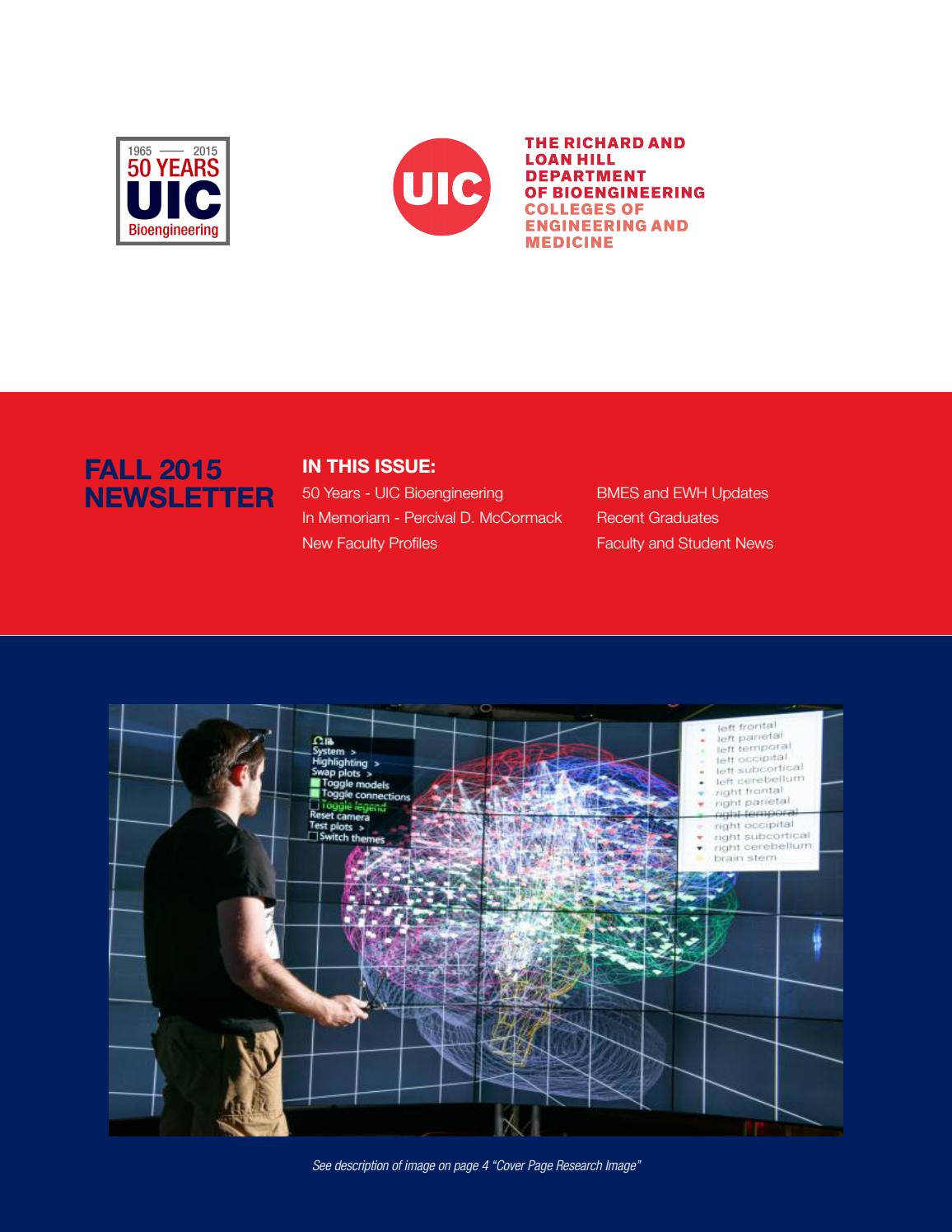 UIC Bioengineering Fall 2015 Newsletter by UIC College of Engineering ...