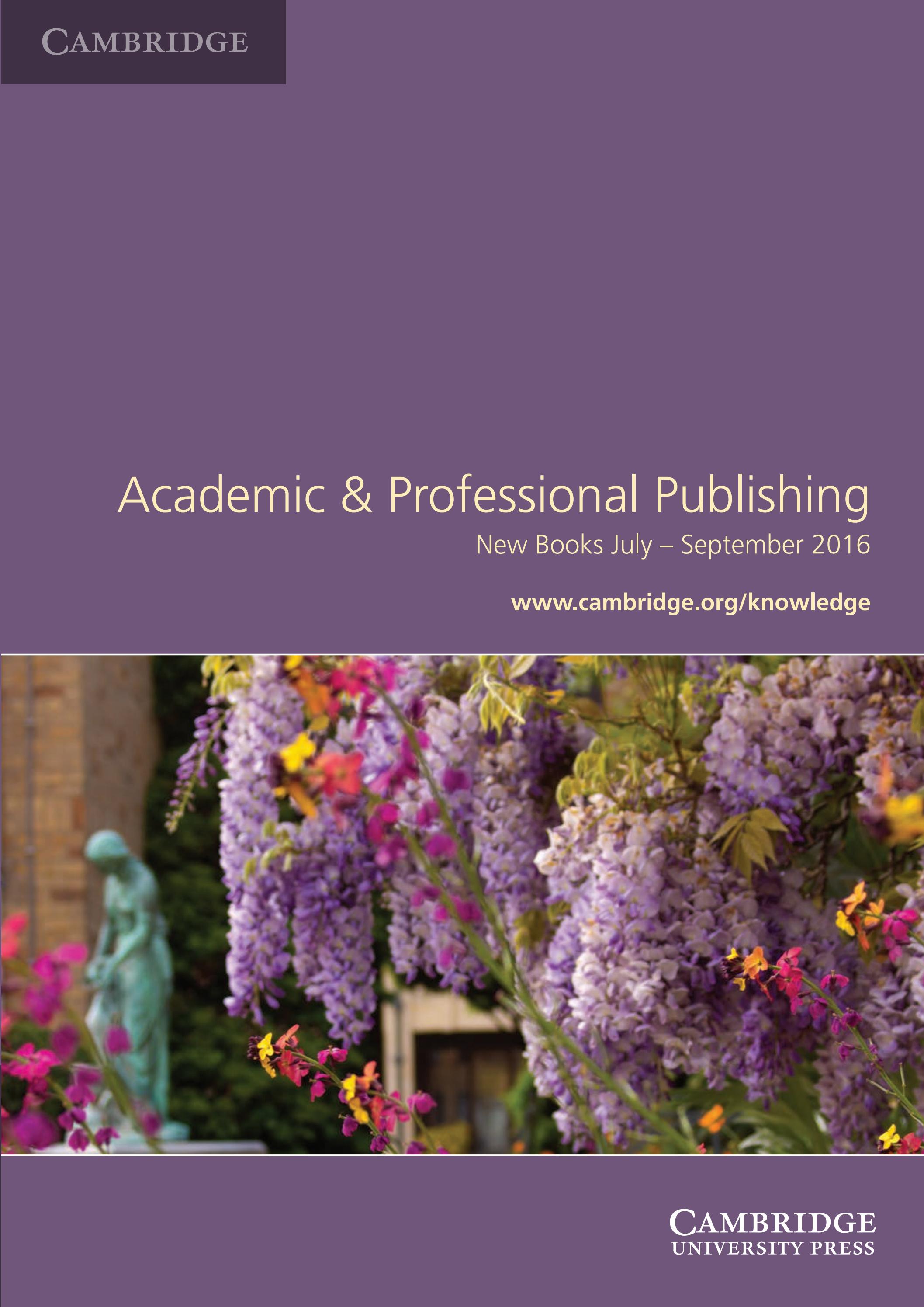 Academic & Professional Publishing July-September 2016 by Cambridge ...