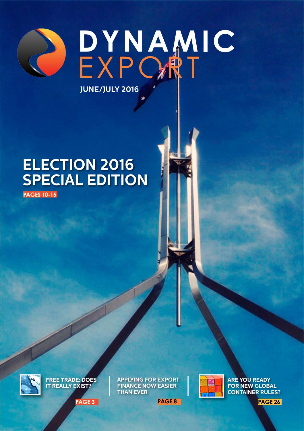 Dynamic Export E-magazine June/July 2016 by Think Positive Pty Ltd ...