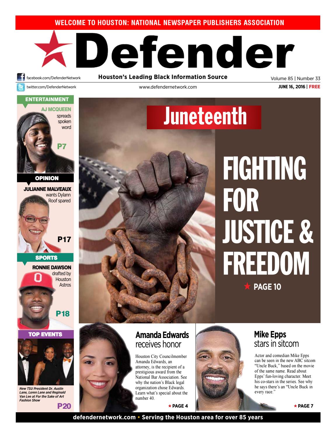 Houston Defender: June 16, 2016 by Defender Media Group ...