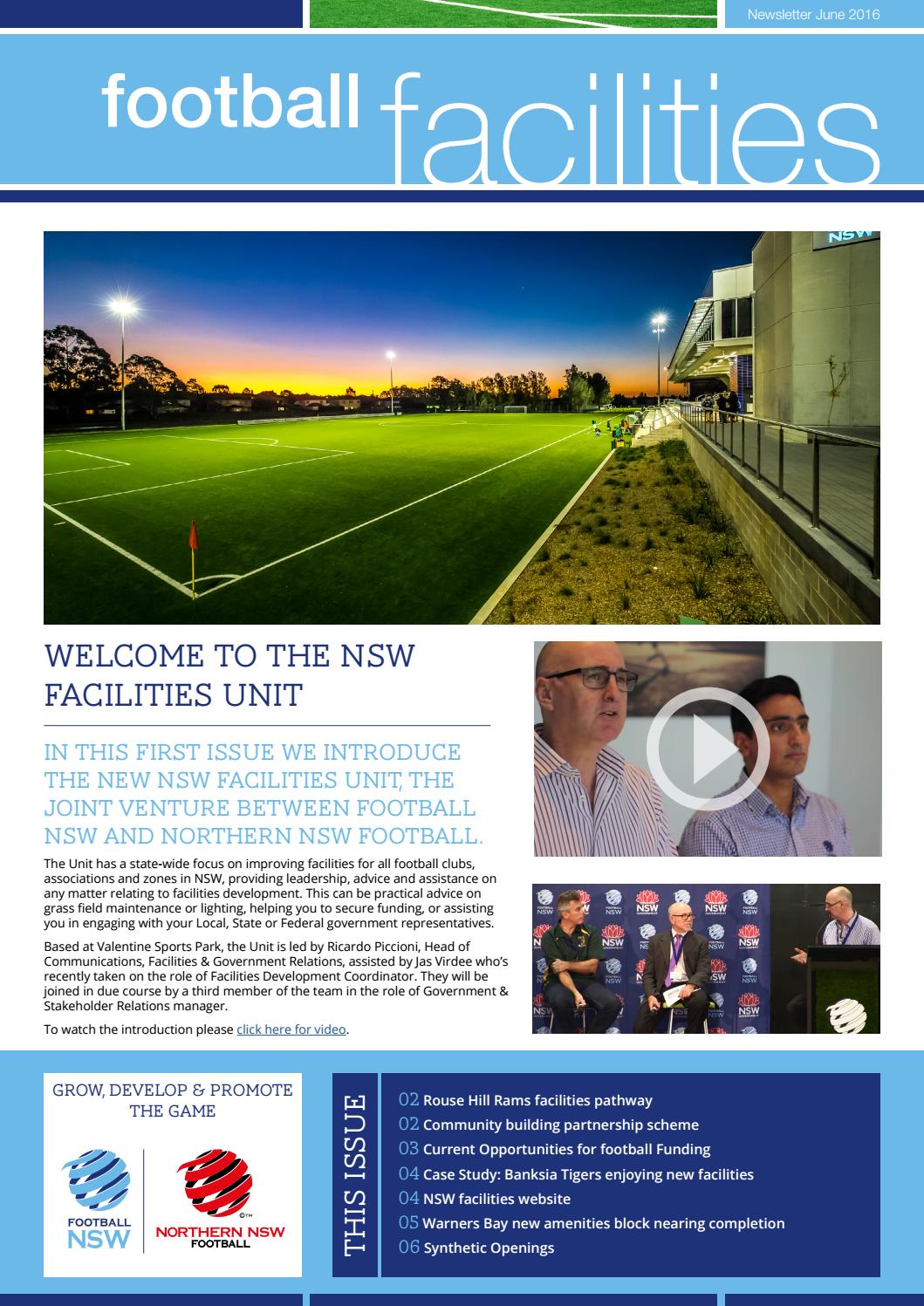 Facilities Newsletter 1 - June 2016 by Football NSW - Issuu