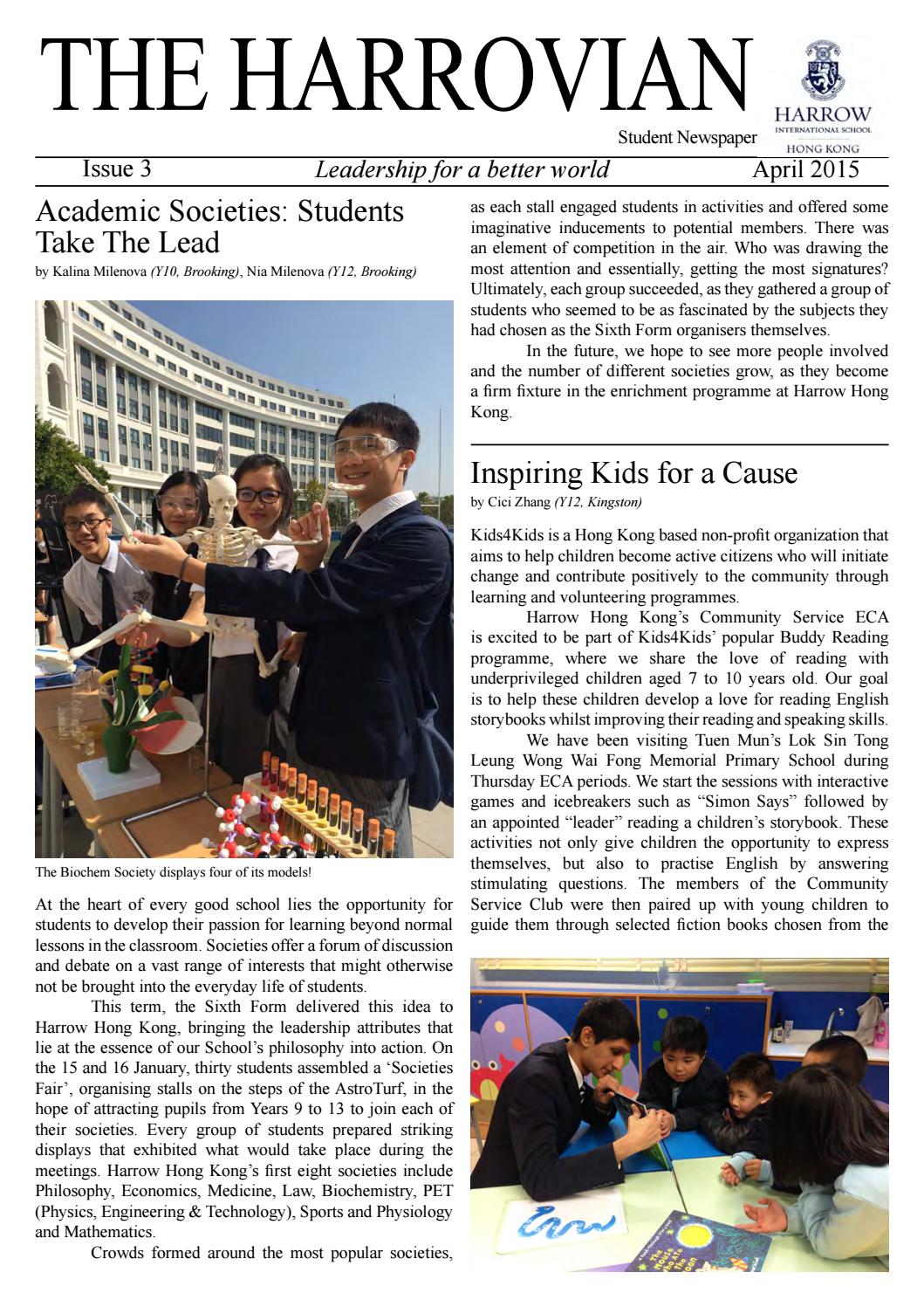 Harrow Hong Kong The Harrovian Issue 3 by Harrow International School ...
