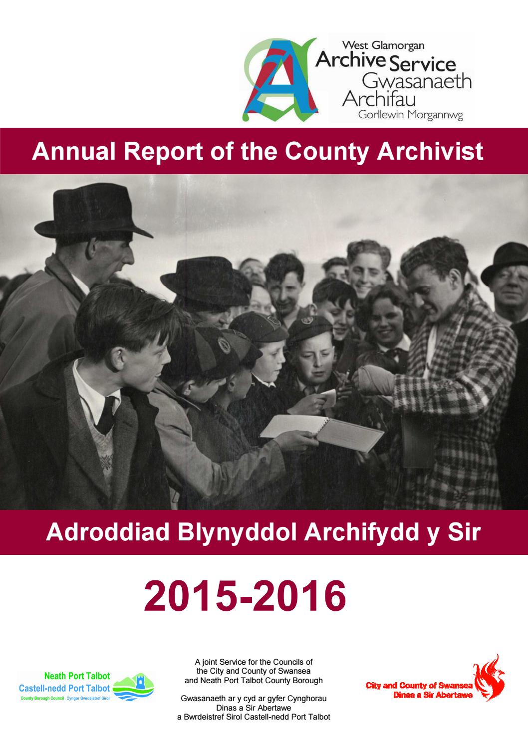 Annual report of the county archivist 2015 2016 by City and County of ...