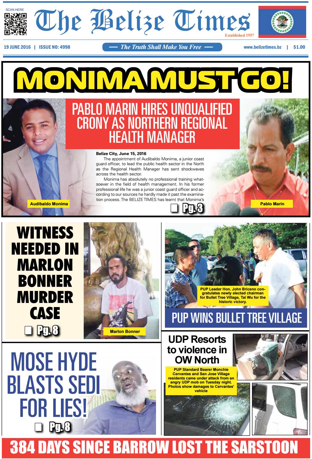 Belize Times June 19, 2016 by Belize Times Press - Issuu