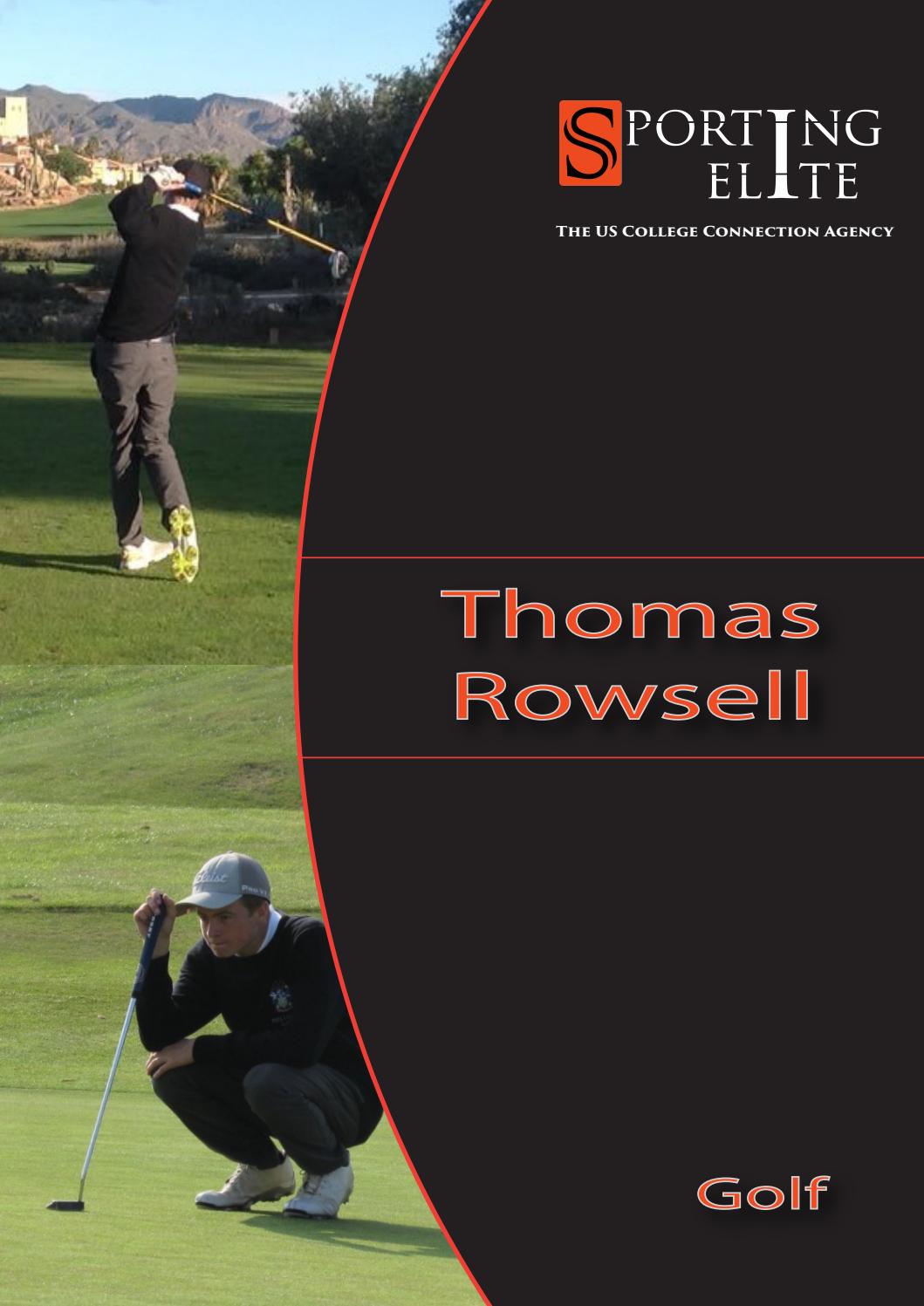 Thomas Rowsell Sporting CV by Sporting Elite USA - Issuu