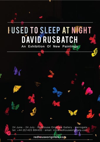 I Used To Sleep At Night by David Rusbatch by RedHouse Originals - Issuu