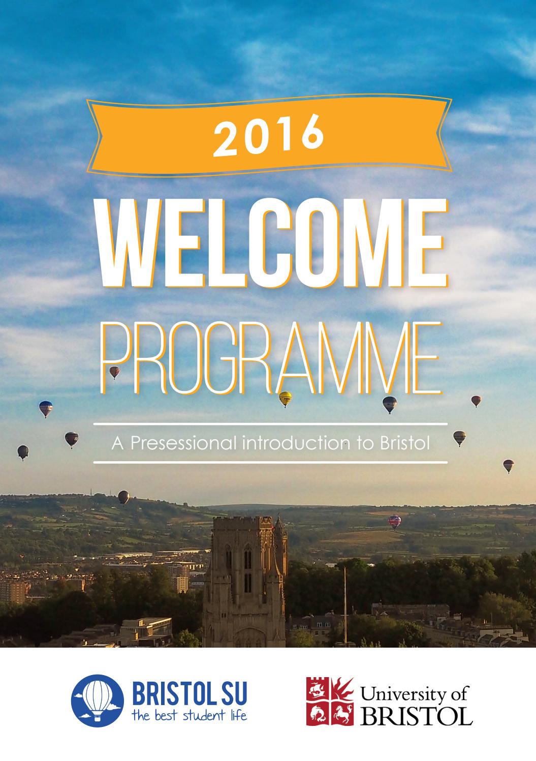 Bristol SU - Presessional Programme 2016 by Bristol SU - Issuu