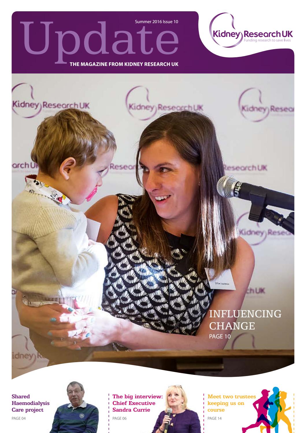 Kidney Research UK Update Magazine - Summer 2016, Issue 10 by Kidney ...