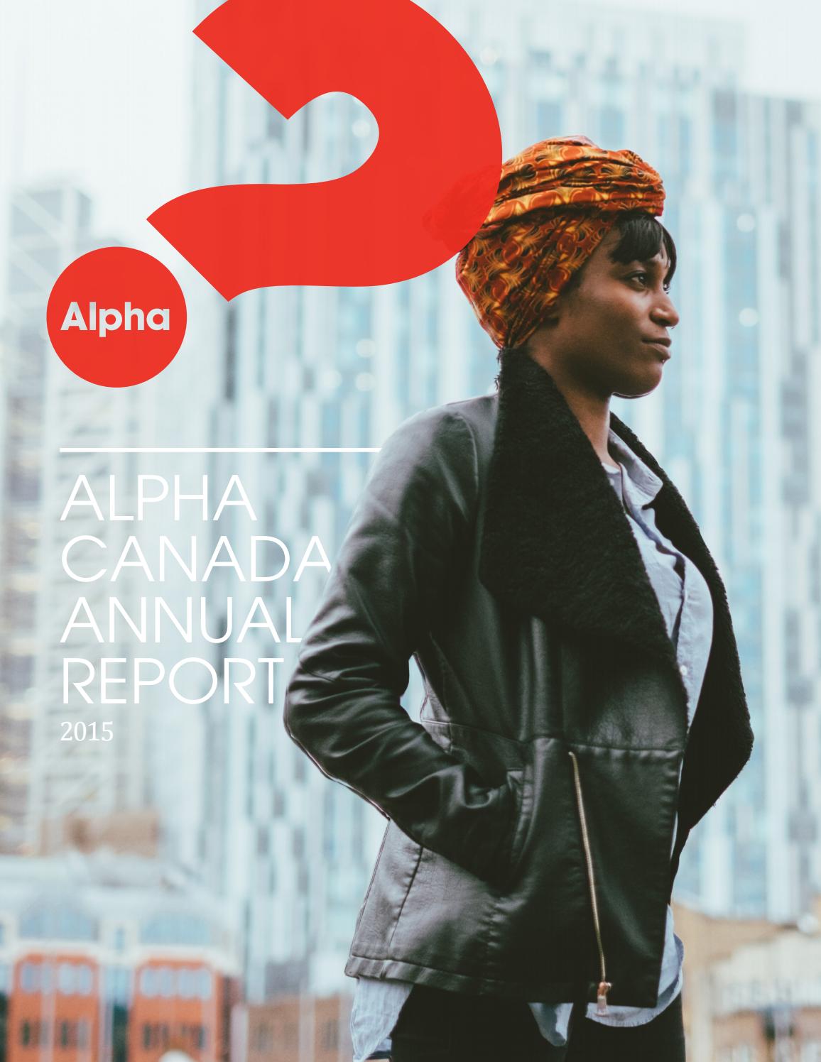 Alpha Canada Annual Report 2015 by Alpha Canada - Issuu