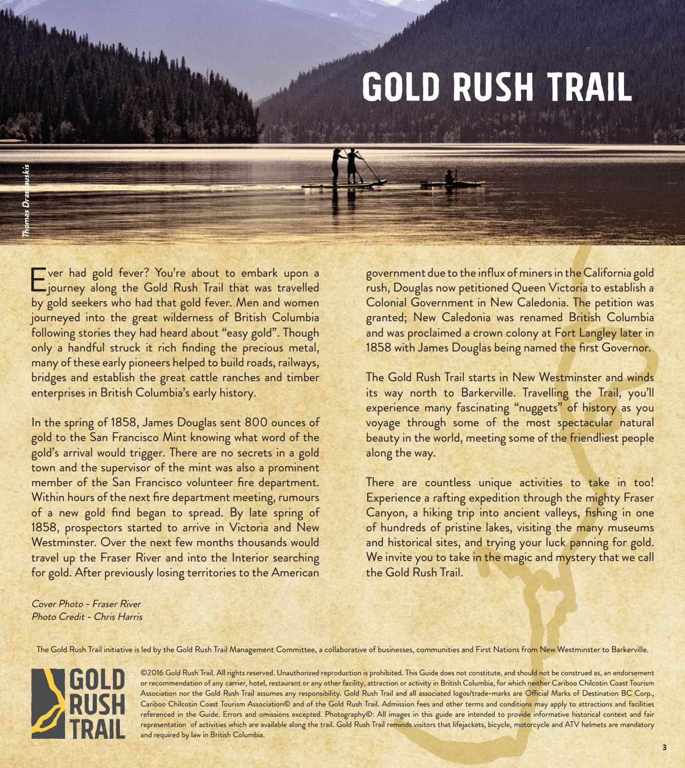 Gold Rush Trail Guide 2016 by Cariboo Chilcotin Coast_British Columbia ...