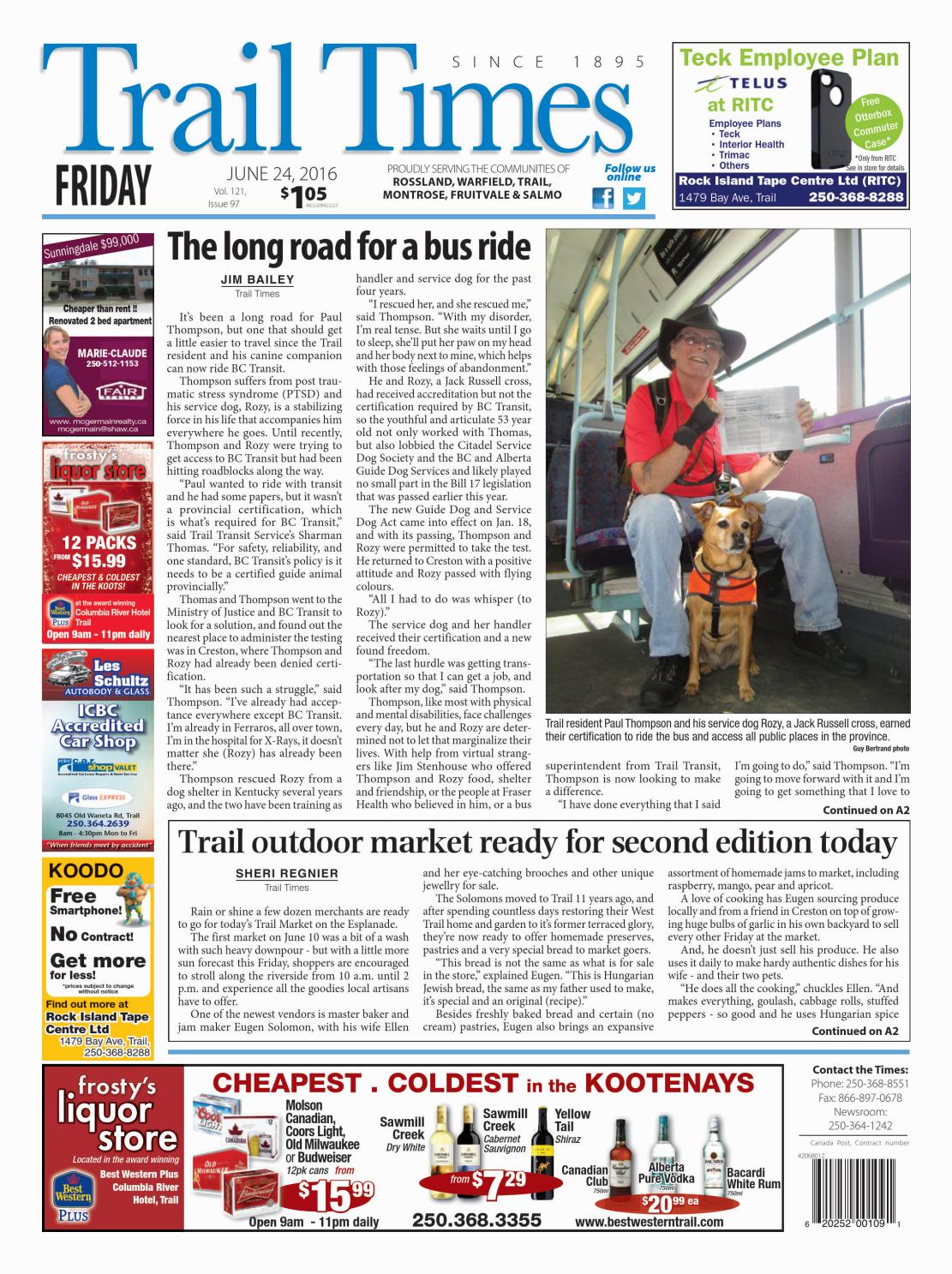 Trail Daily Times, June 24, 2016 by Black Press Media Group - Issuu