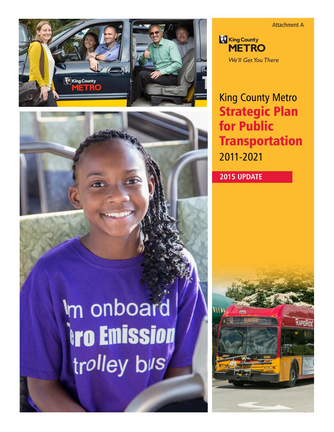 Strategic Plan for Public Transportation 2011-2021 by King County Metro ...