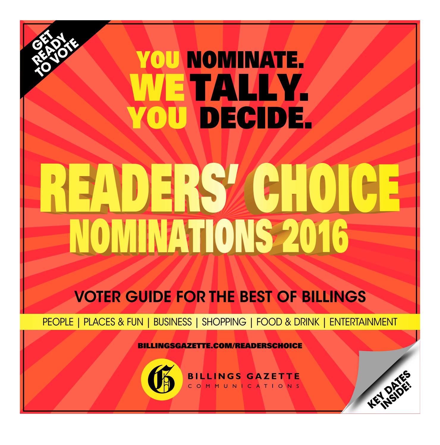 Readers' Choice Nominations 2016 by Billings Gazette - Issuu