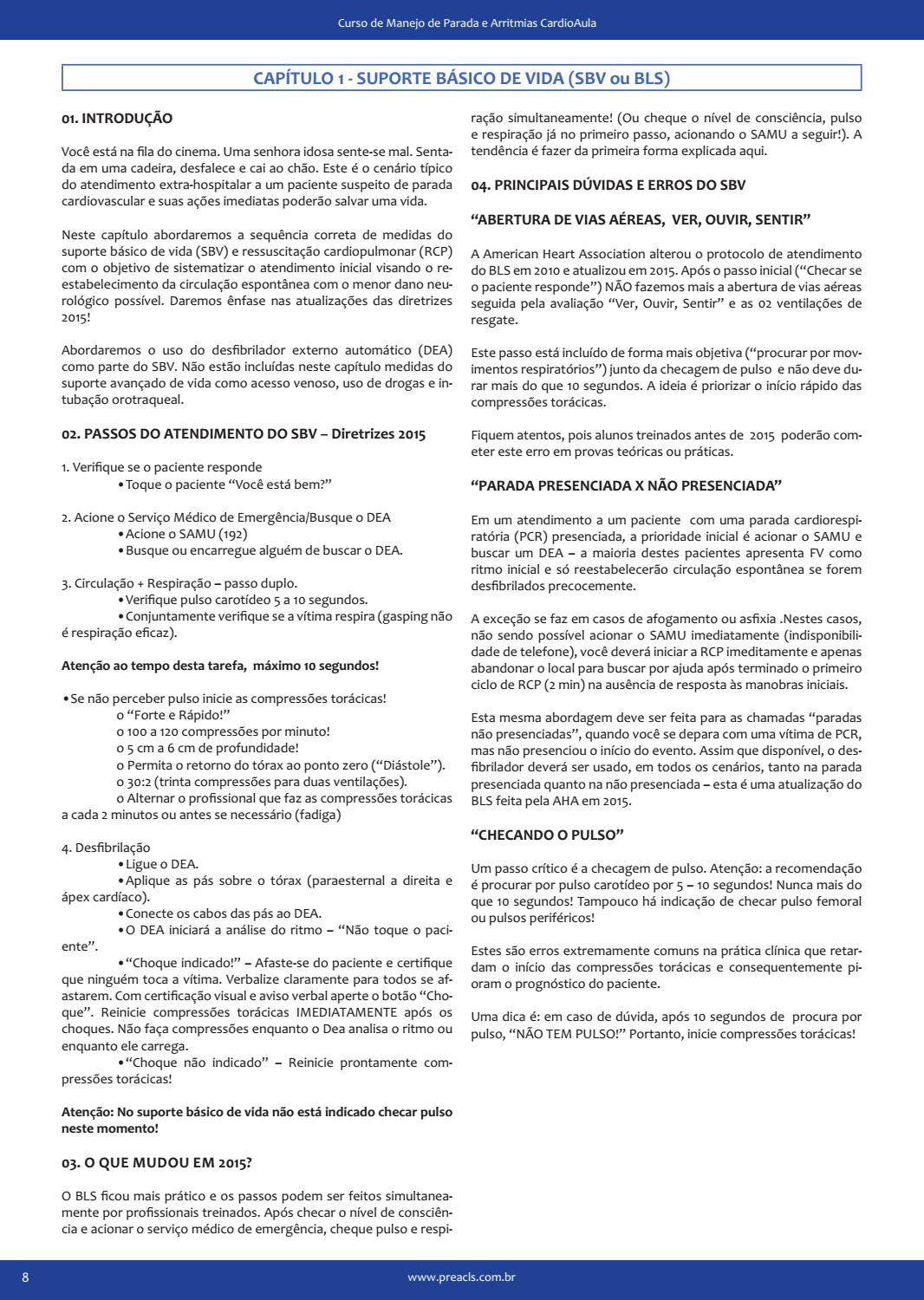 ACLS: Apostila do Curso Online Pré ACLS CardioAula do Grupo ...