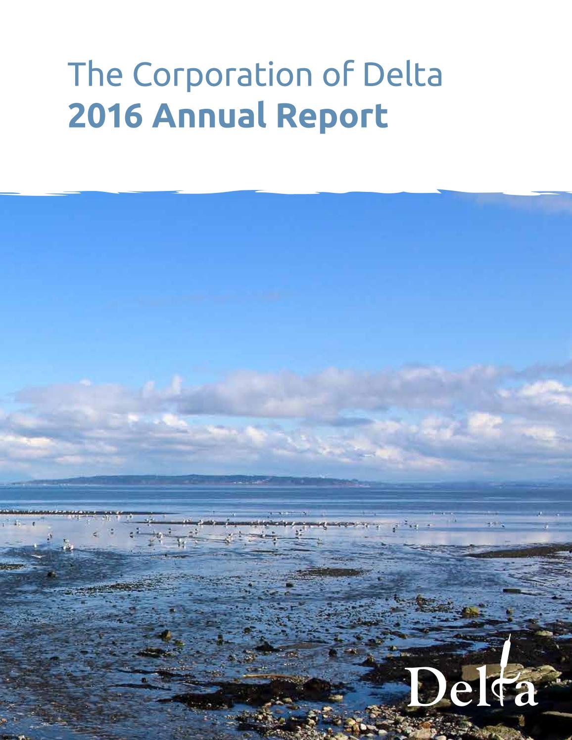 The Corporation of Delta 2016 Annual Report by City of Delta - Issuu