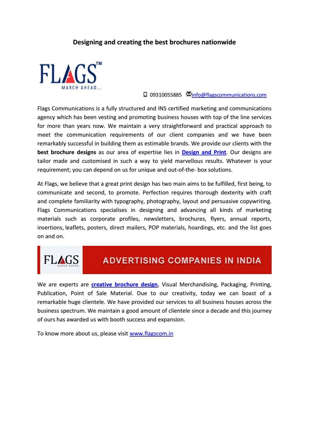 Flags communication best brochure design by Flags Communications - Issuu
