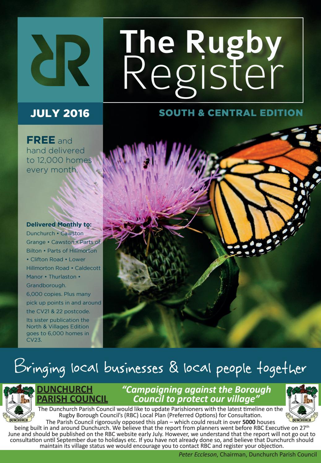 The Rugby Register South & Central Edition - July 2016 by RUGBY ...