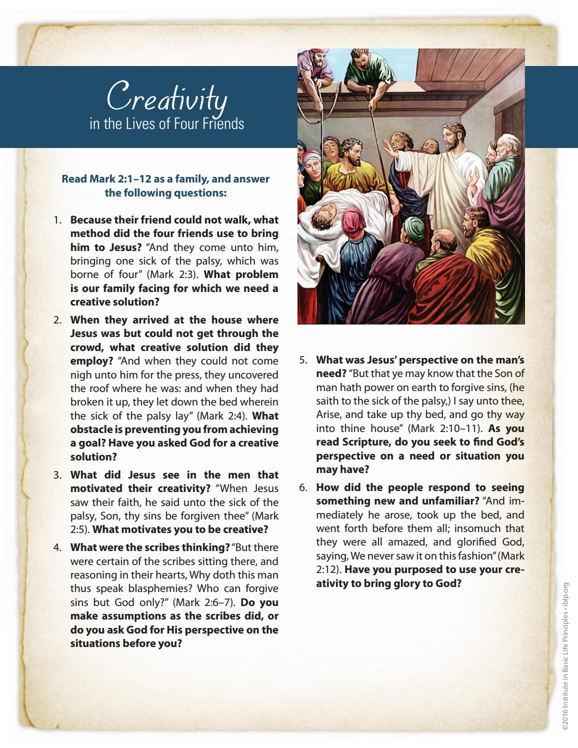Biblical Character Curriculum - Creativity by Institute in Basic Life ...
