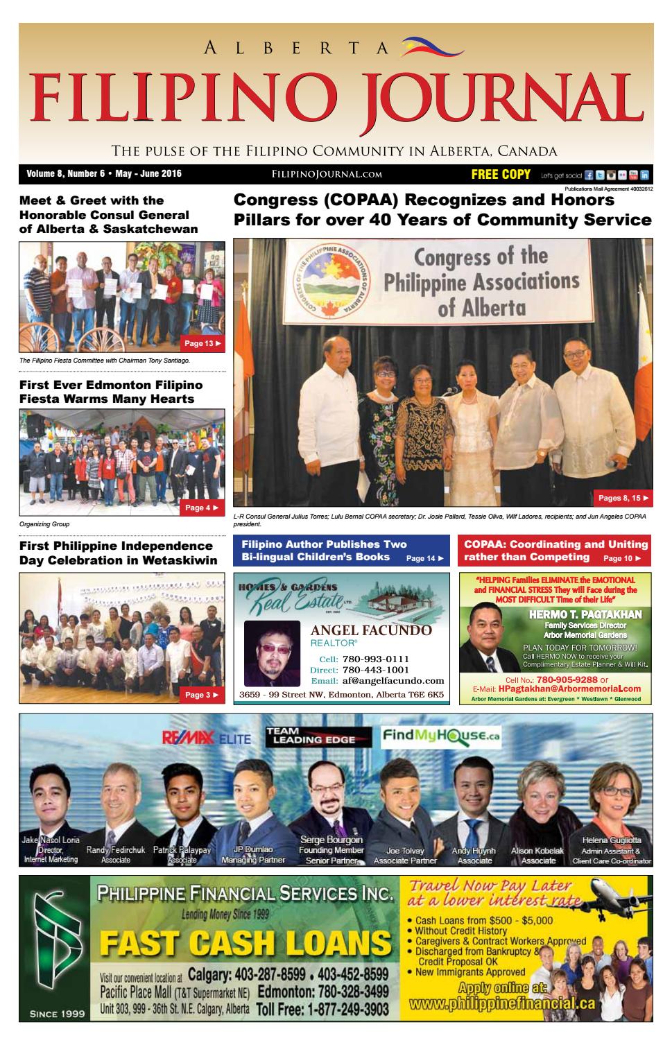 Filipino Journal Alberta Edition May - June 2016 by Filipino Journal ...