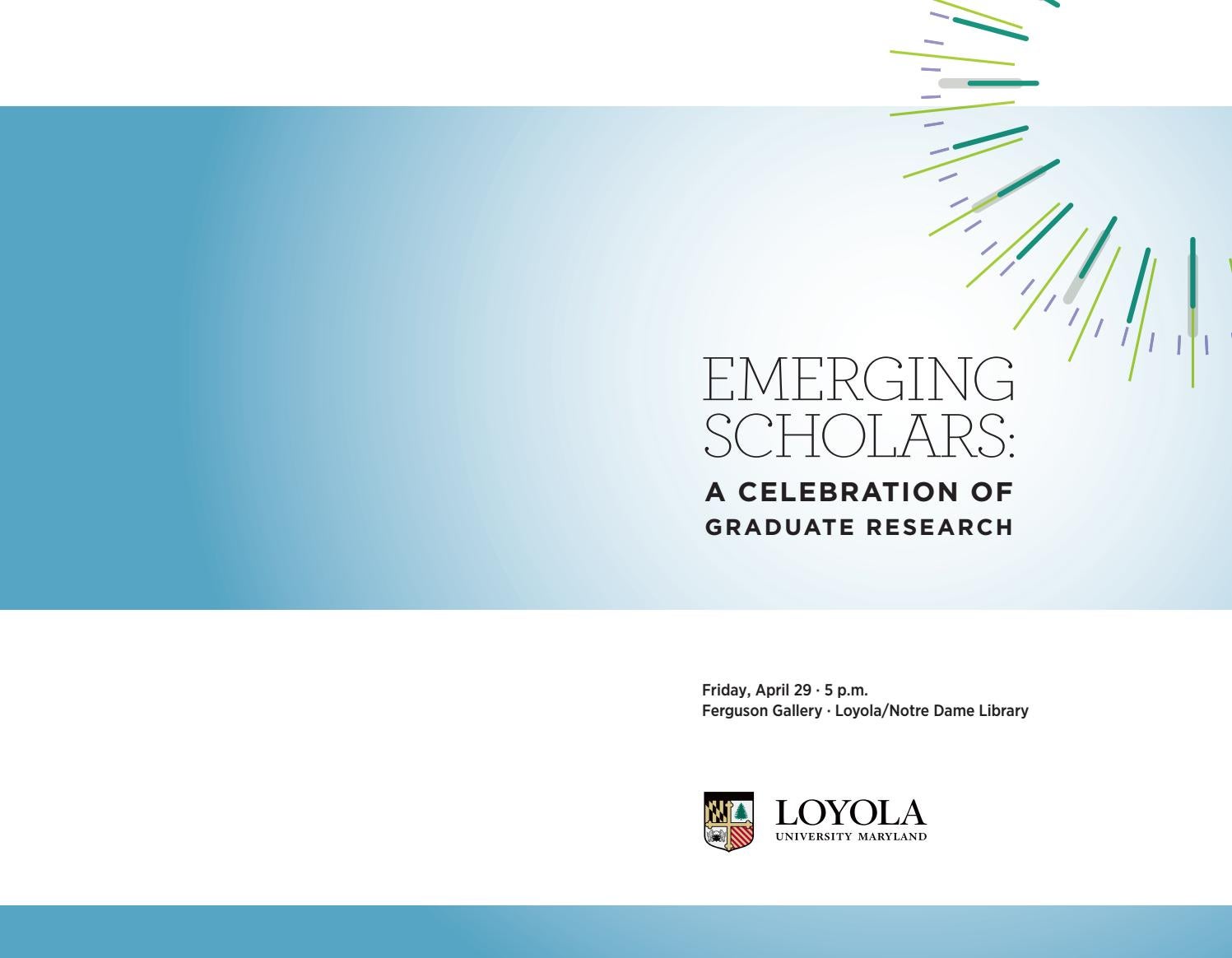 2016 Emerging Scholars Celebration of Graduate Research Program by Mark ...