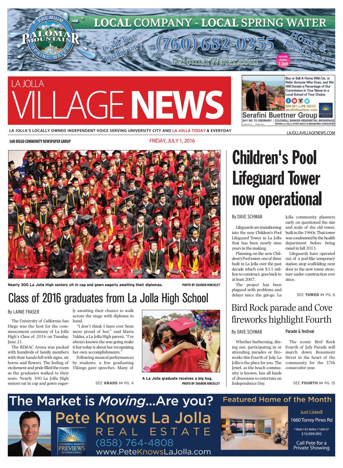 La Jolla Village News, July 1st, 2016 by San Diego Community Newspaper ...