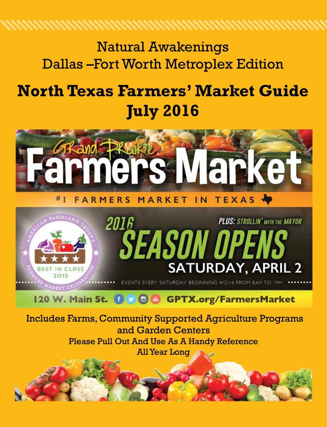 2016 North Texas Farmers Market Guide by Natural Awakenings Dallas-Fort ...