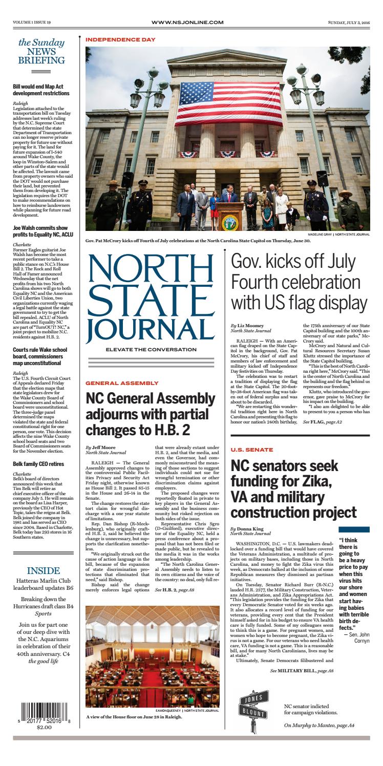 North State Journal — Vol. 1, Issue 19 by North State Journal - Issuu