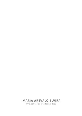 Portfolio Maria Arevalo Elvira Junio 2016 by María Arévalo Elvira - Issuu