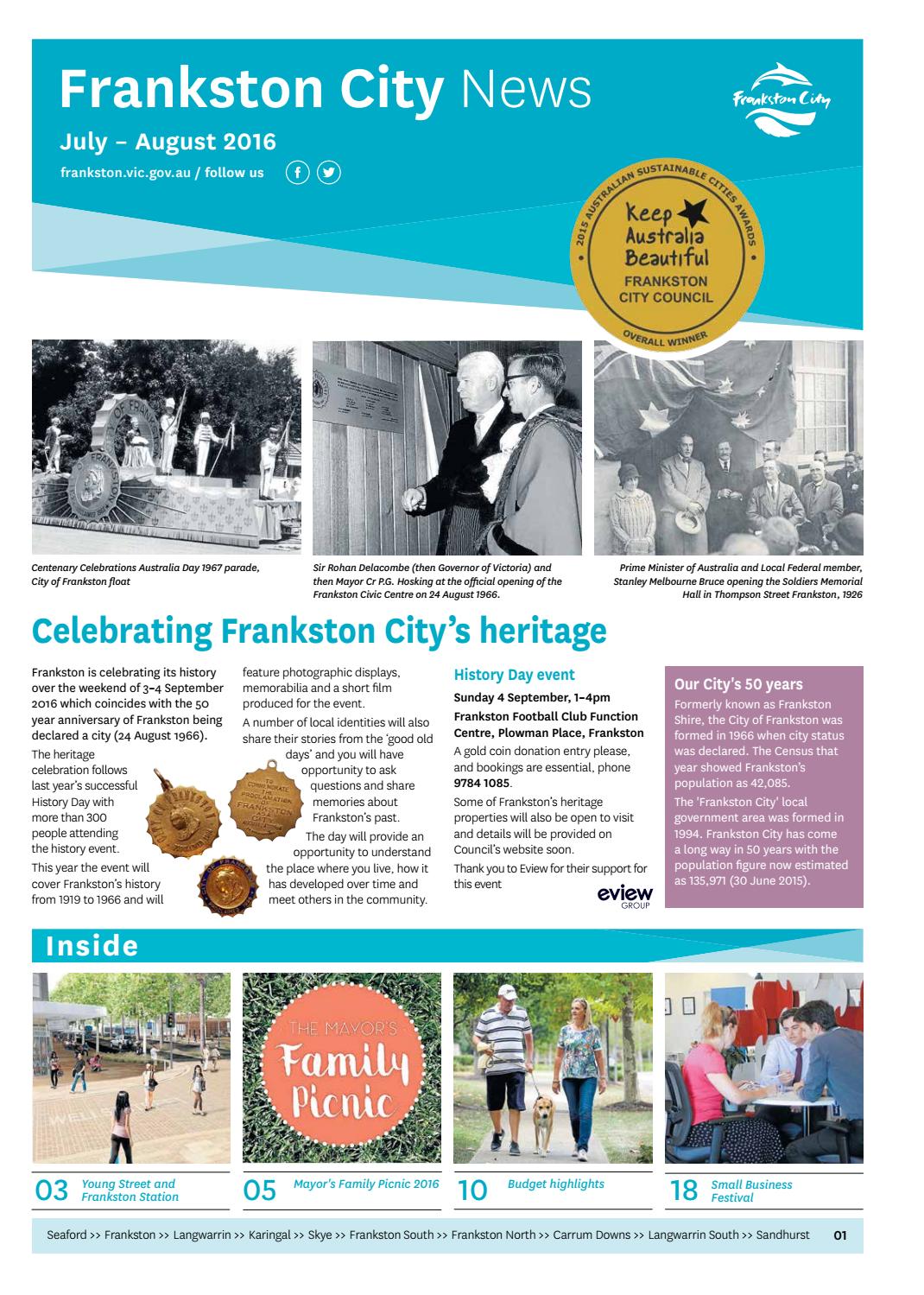 Frankston City News July - August 2016 by Frankston City News - Issuu