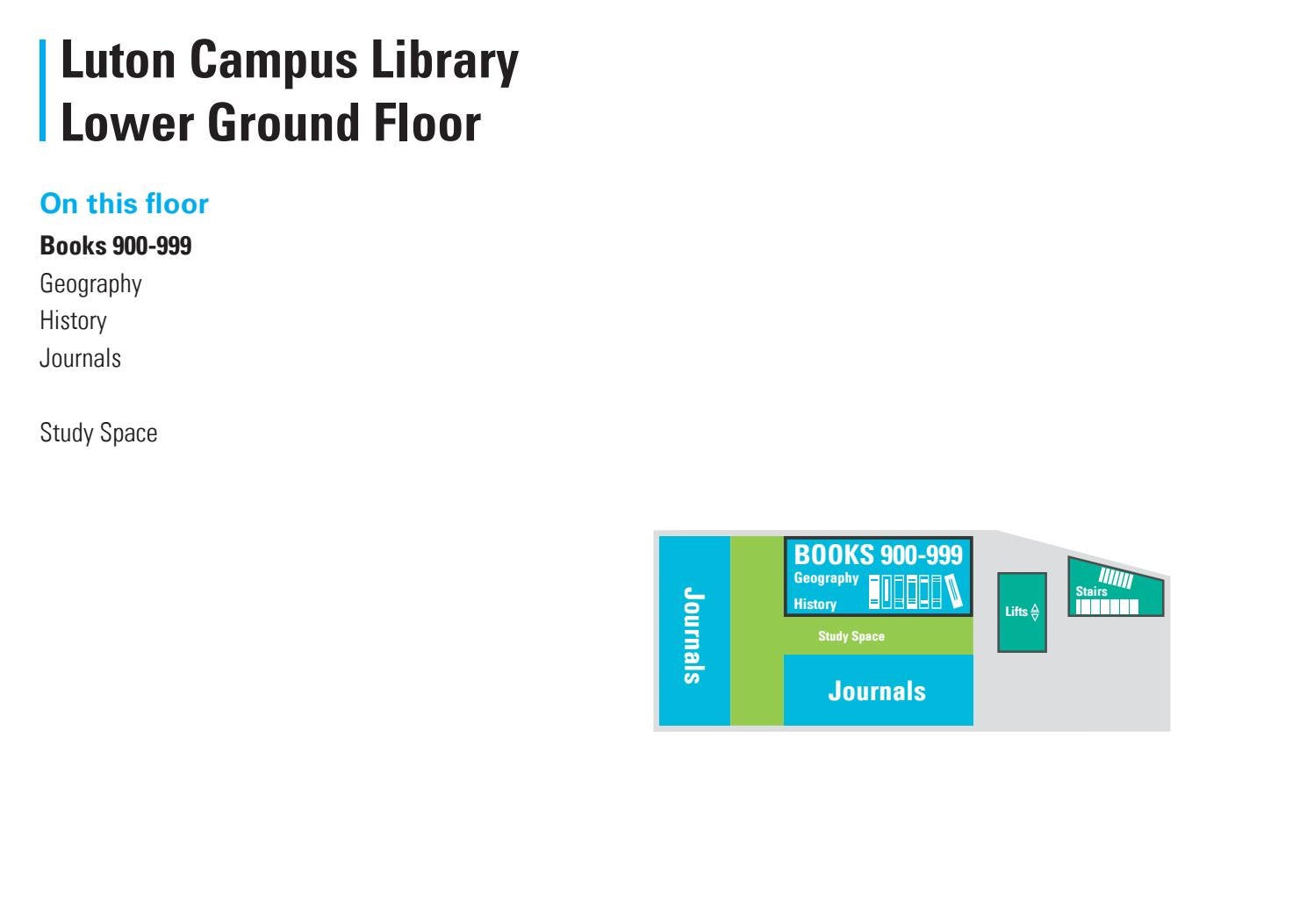 Luton campus Library Floor Plan by University of Bedfordshire - Issuu