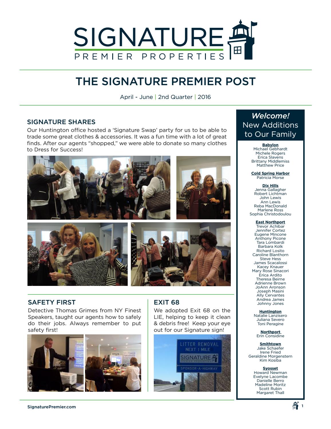 The Signature Premier Post Quarter 2, 2016 by Signature Premier ...