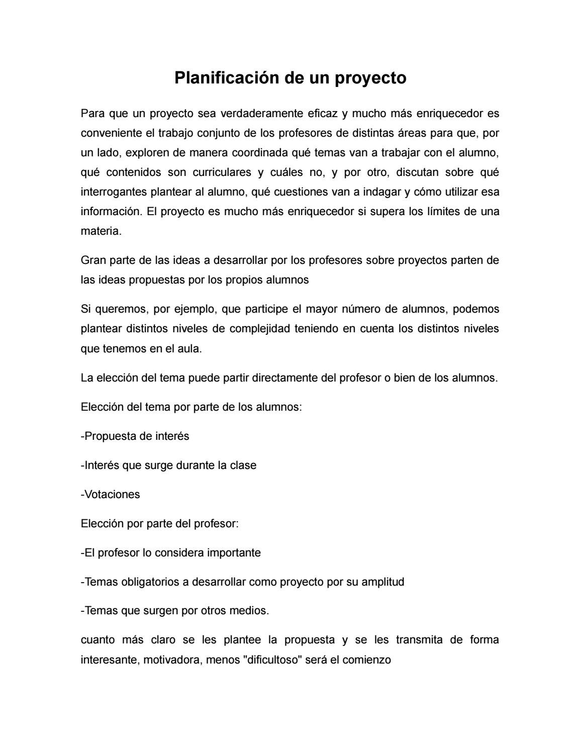 Planificación de un proyecto by Zayuri - Issuu