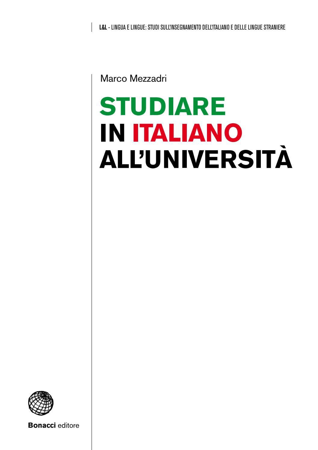 Studiare in italiano all'università by Loescher Editore - Issuu