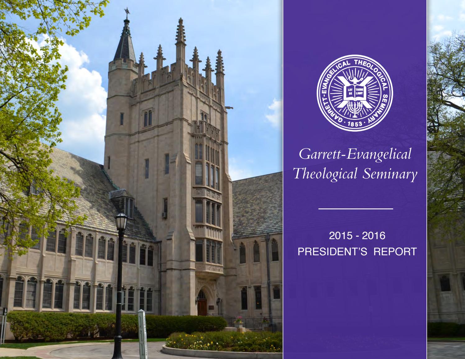 2015-2016 President's Report by Garrett-Evangelical Theological ...