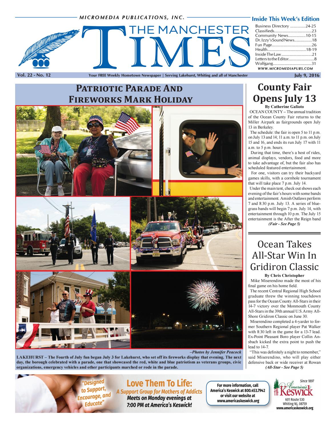 2016-07-09 - The Manchester Times by Jersey Shore Online - Issuu