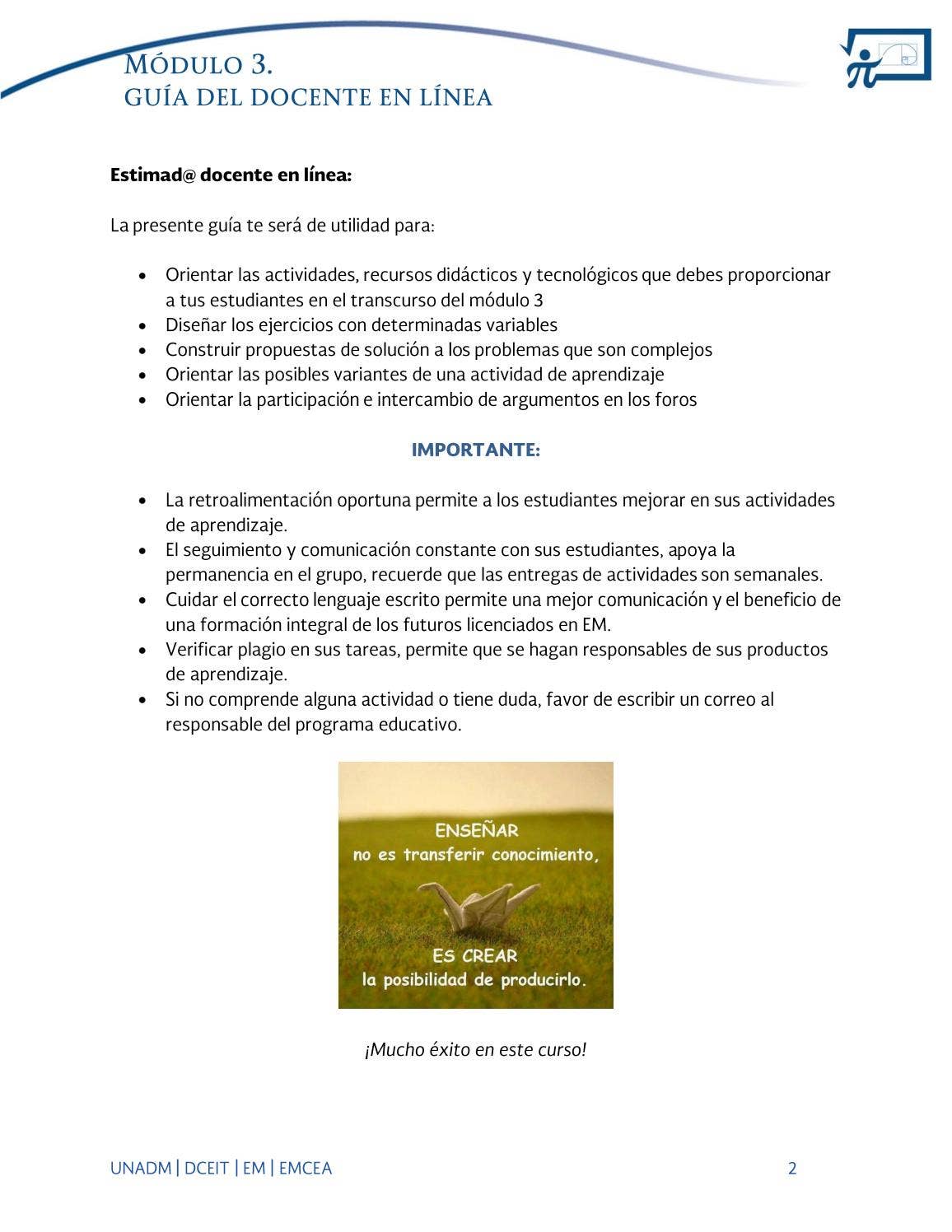 01 em 03 emcea guia del docente en linea by PDLM - Issuu