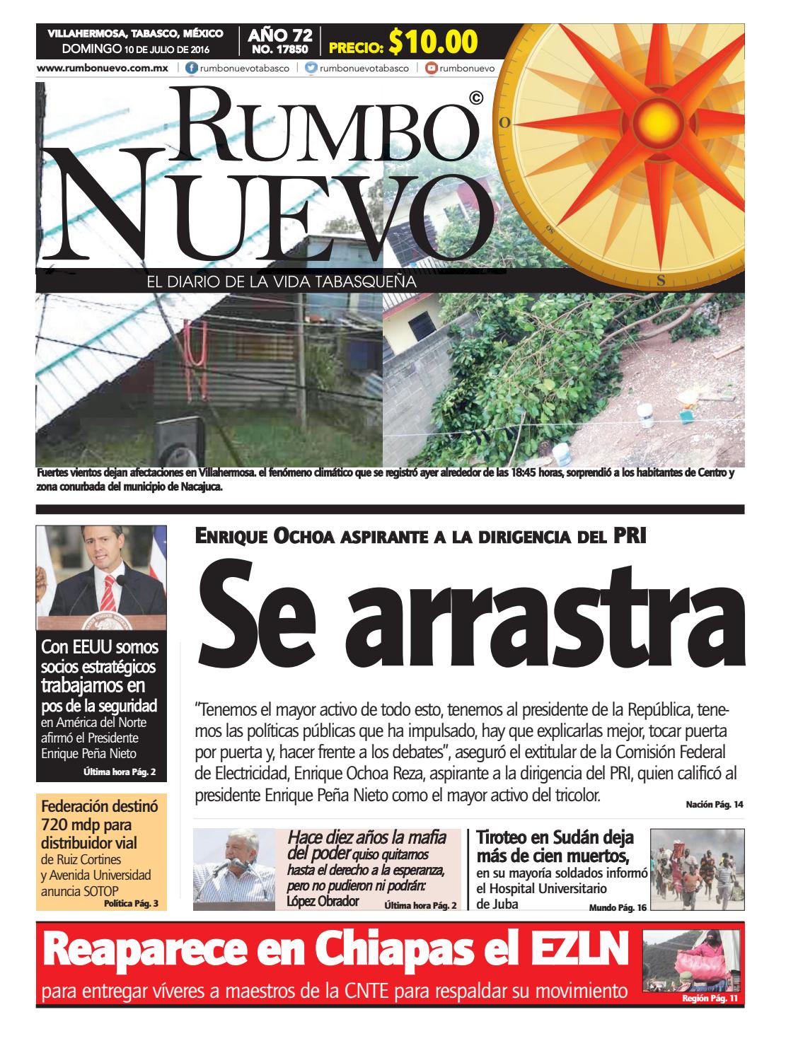 Rumbo Nuevo. Domingo 10 de julio de 2016 by Grupo Rumbo Nuevo - Issuu